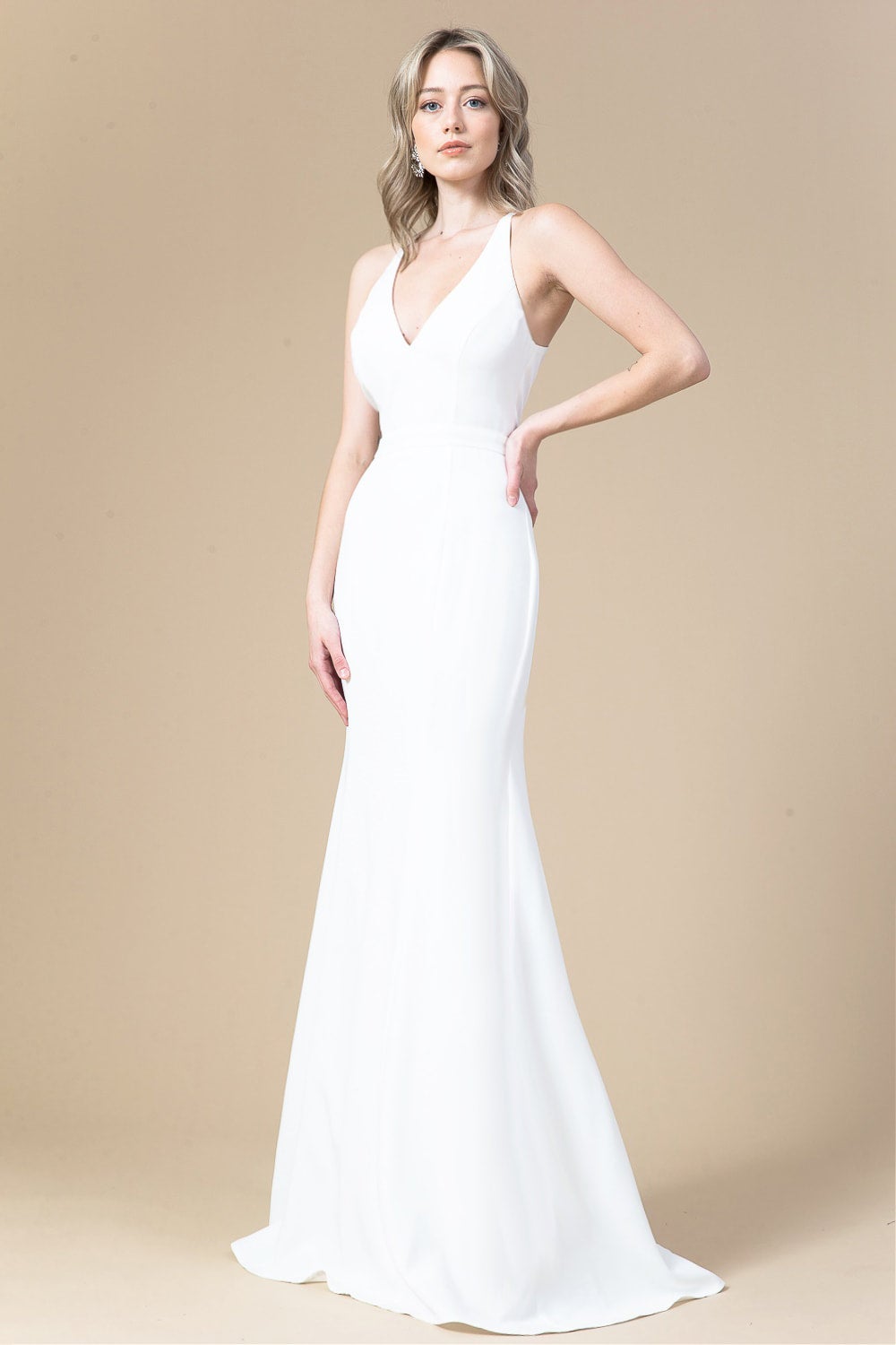 Lorna - Ivory - Lace Back Dress | La Jolie Robe Online Boutique